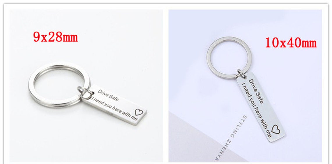Personalized Keychain Engraved Stainless Steel Keyring Quote - Etsy