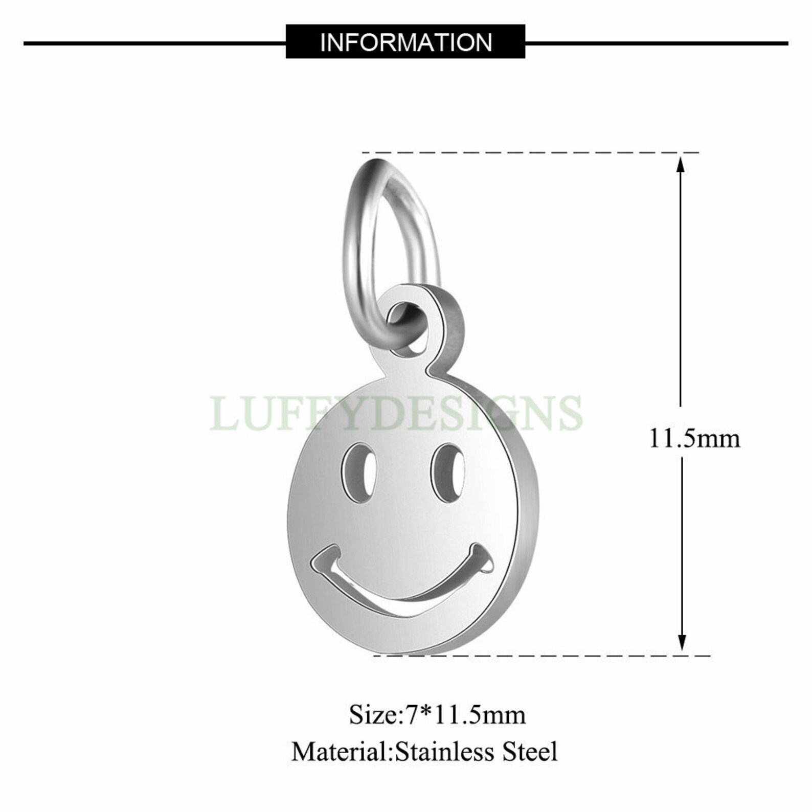 10pcs Smile Face Charm Gold Smile Charm Pendant Smile Round | Etsy