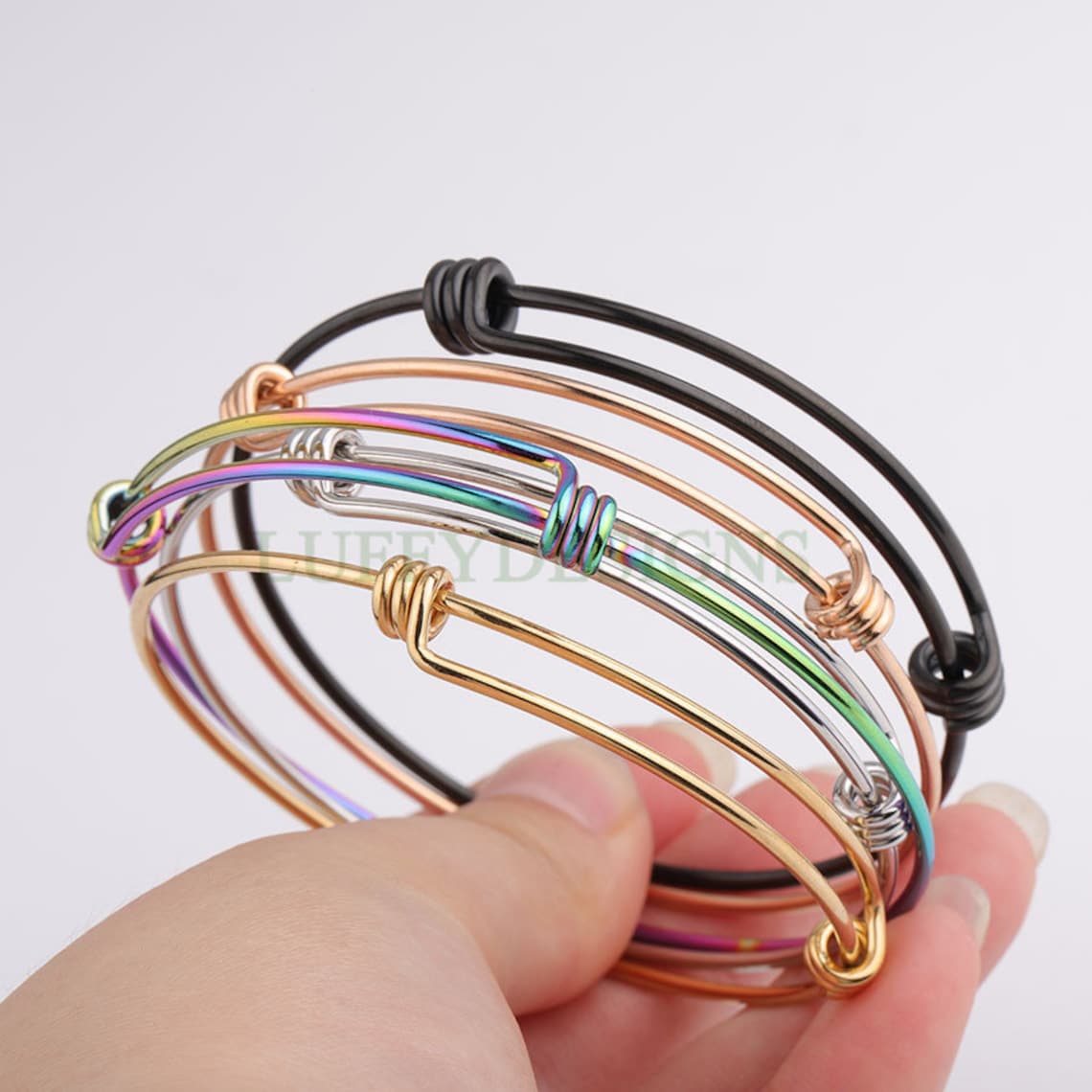 5pcs Expandable Bangle Bracelet Gold Charm Bracelet - Etsy
