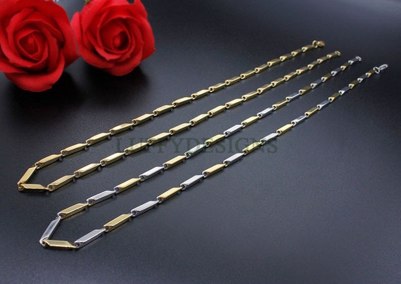 2pcs Finished Diamond Chains Melon Chain Necklace 18k Gold | Etsy