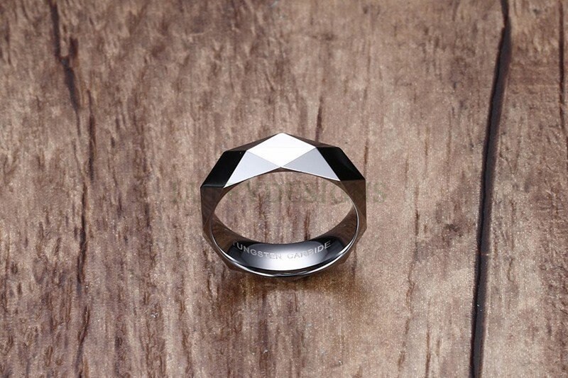 Personalized Ring Prismatic Cut Surface Custom Name Ring | Etsy