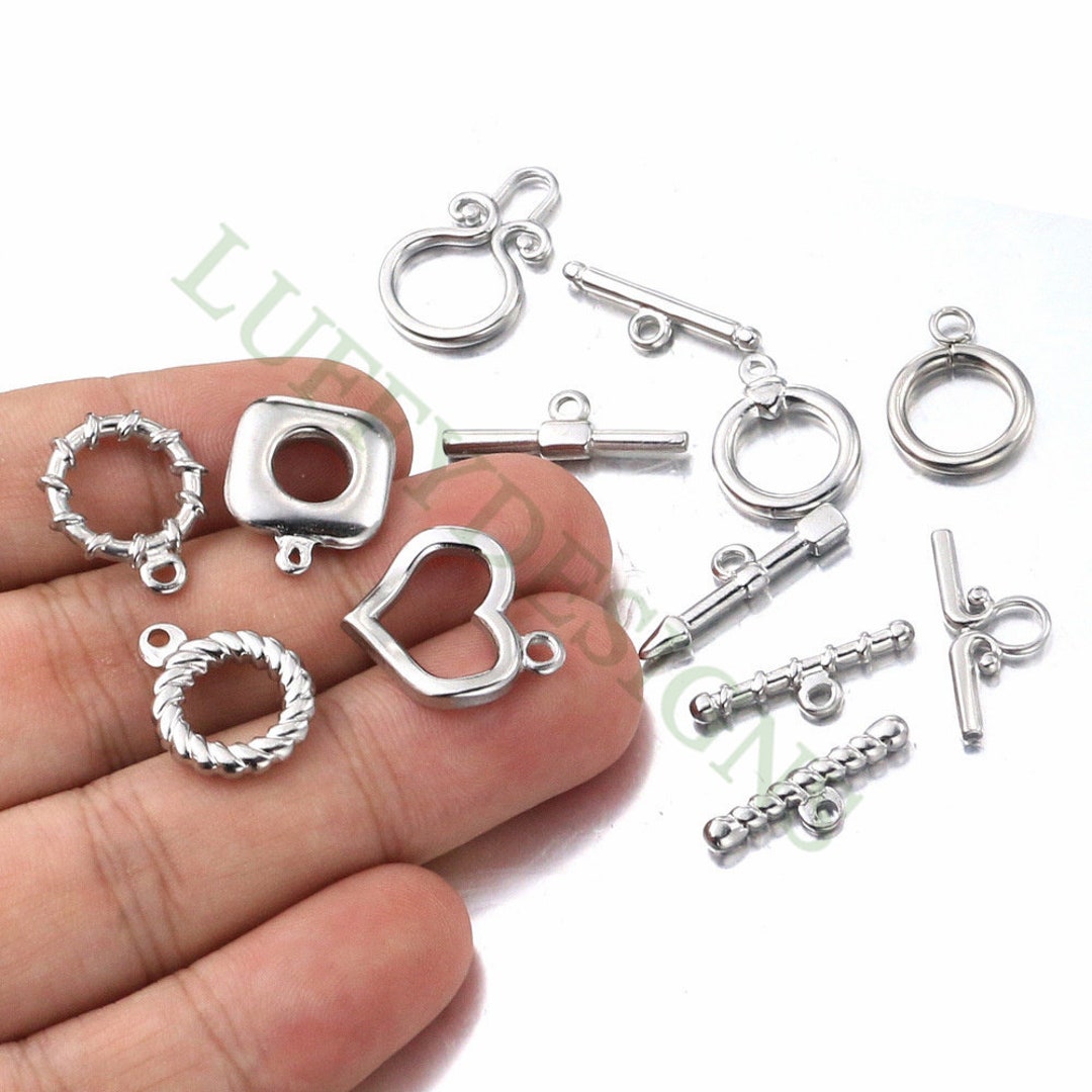 10pcs Steel OT Toggle Clasp, DIY Jewelry Buckle, Jewelry Connectors ...