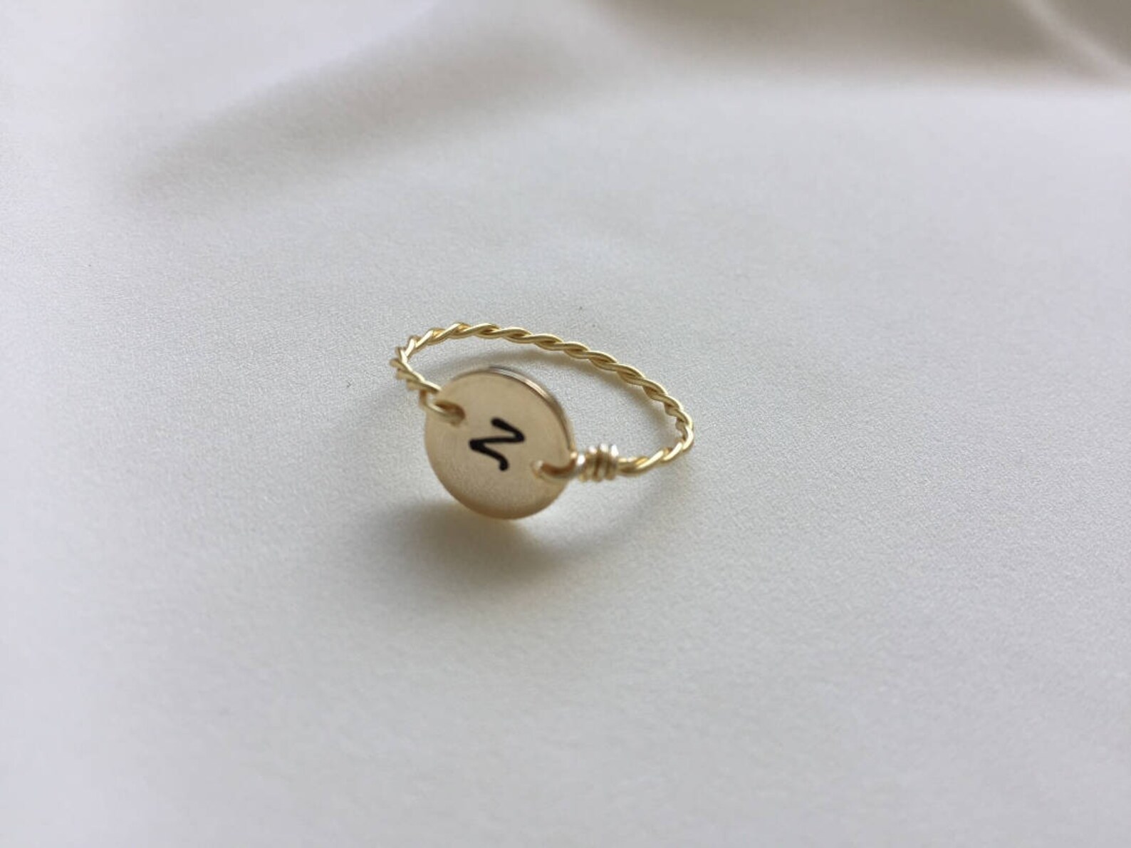 Custom Initial Ring Gold Initial Jewelry Gold Ring Name | Etsy