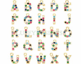 Uppercase Letter Charm Alphabet Charm Gold Letter Pendant - Etsy