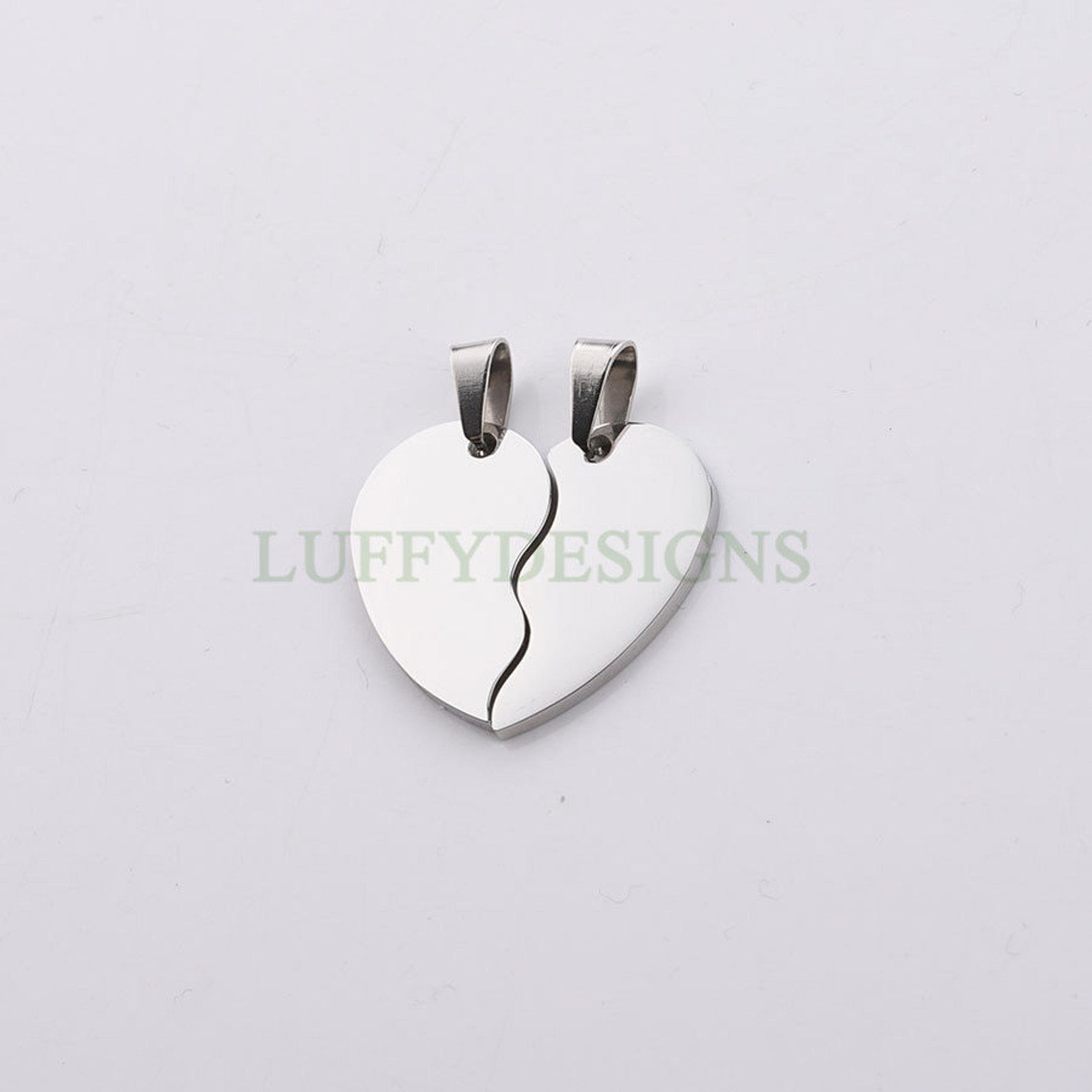5pcs Split Broken Heart Charms 12.5x20mm, Divided Love Charm, Gold ...