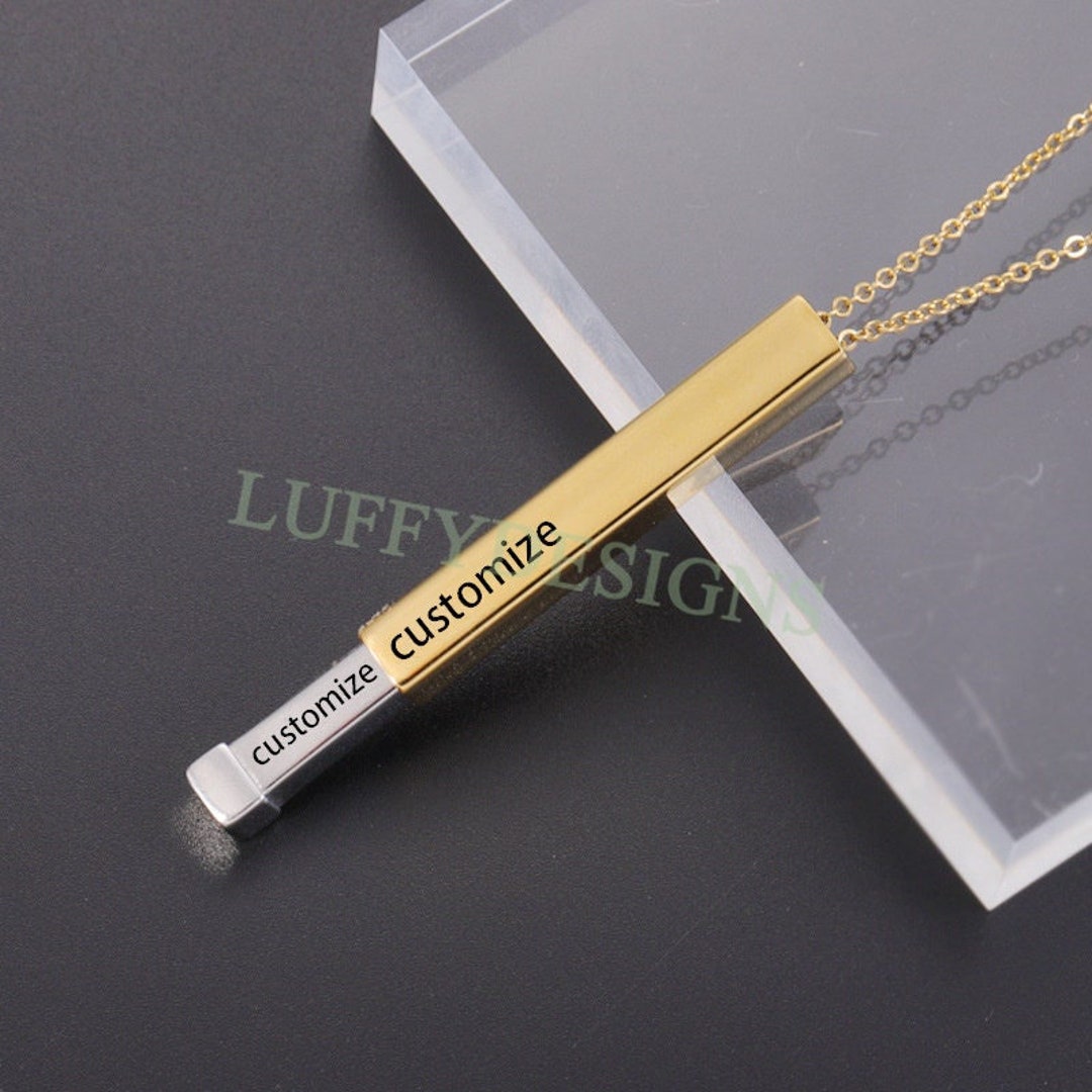 Hidden Message Necklace, 3d Secret Message Necklace, Personalized ...