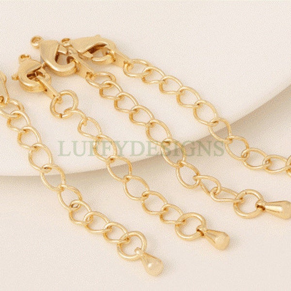 24k Plated Extender Chain - Etsy