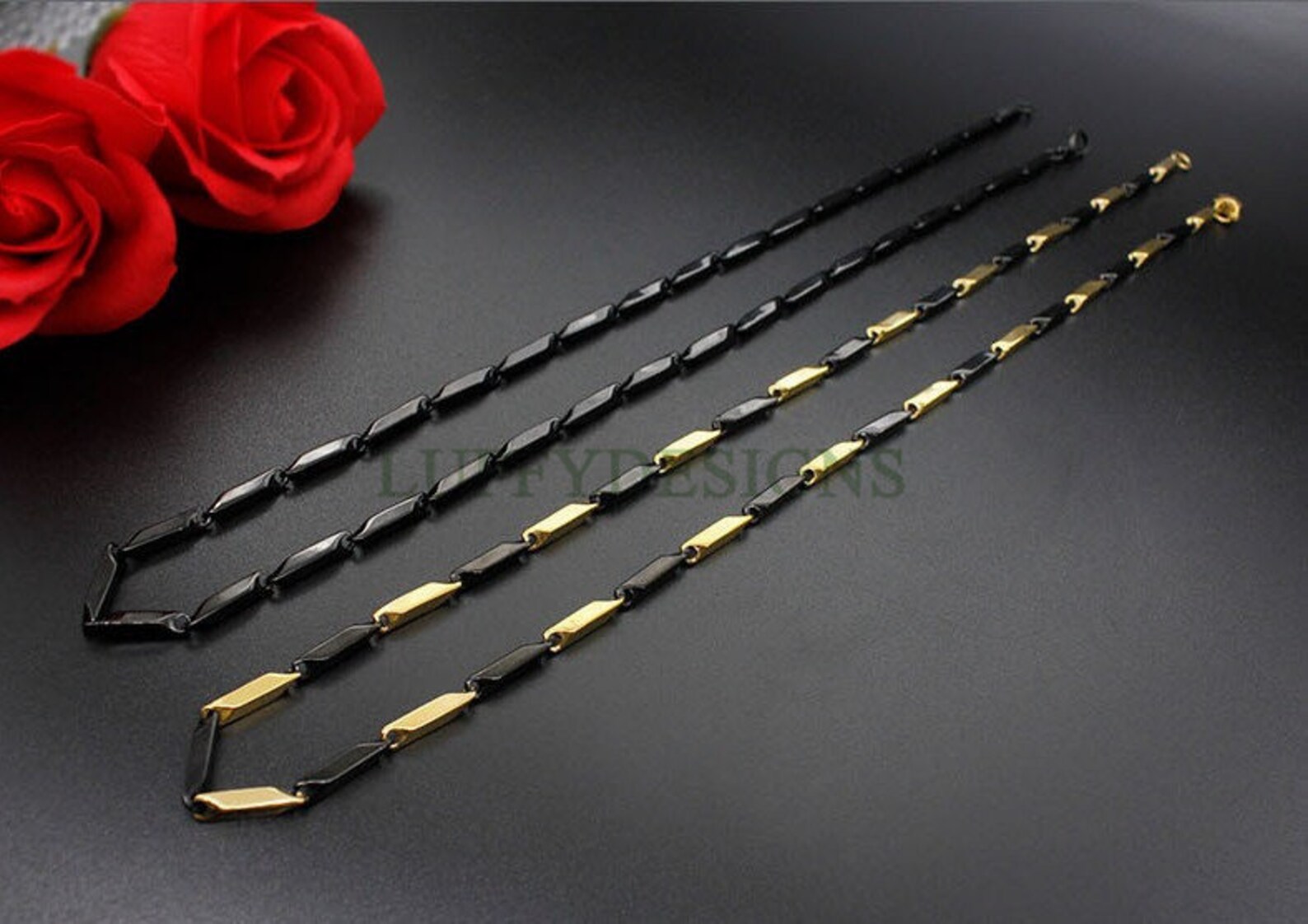 2pcs Finished Diamond Chains Melon Chain Necklace 18k Gold | Etsy