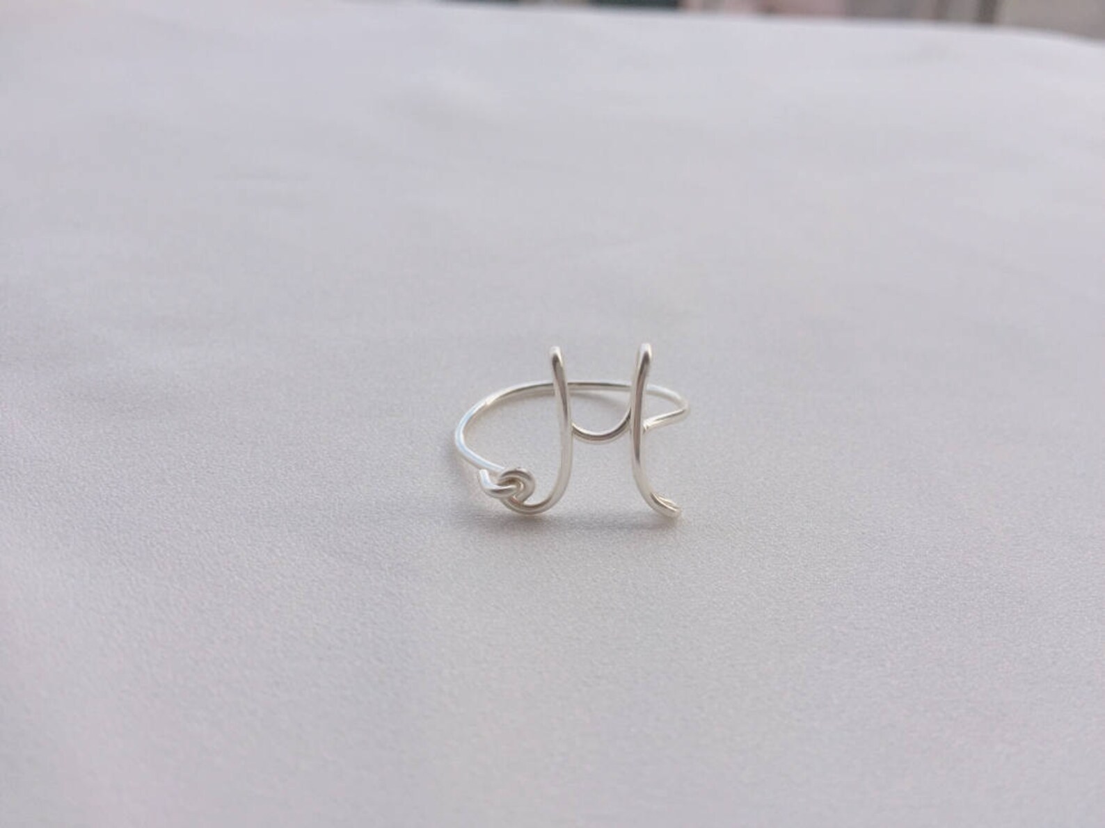 Custom Initial Ring Gold Initial Jewelry Silver Letter H - Etsy