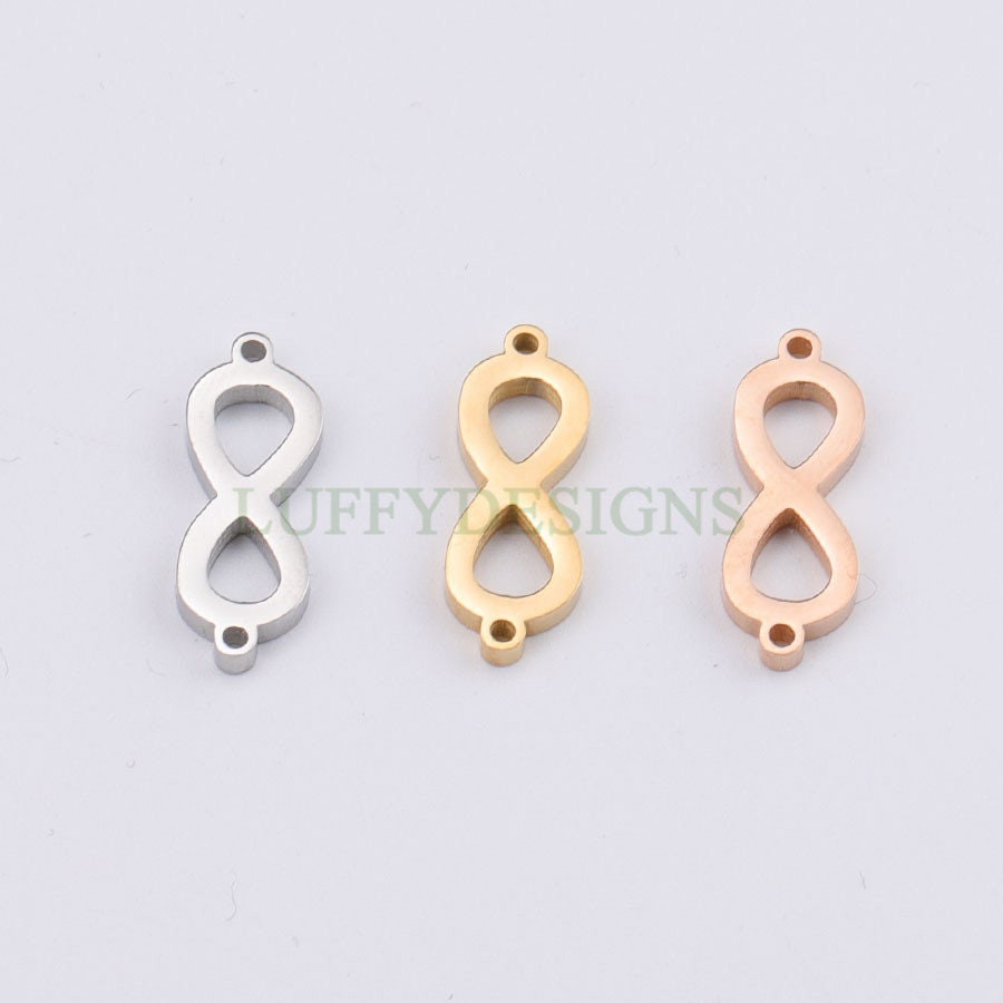 10pcs Infinity Charm With 2 Loops, Infinity Pendant 21x7mm, Infinity ...
