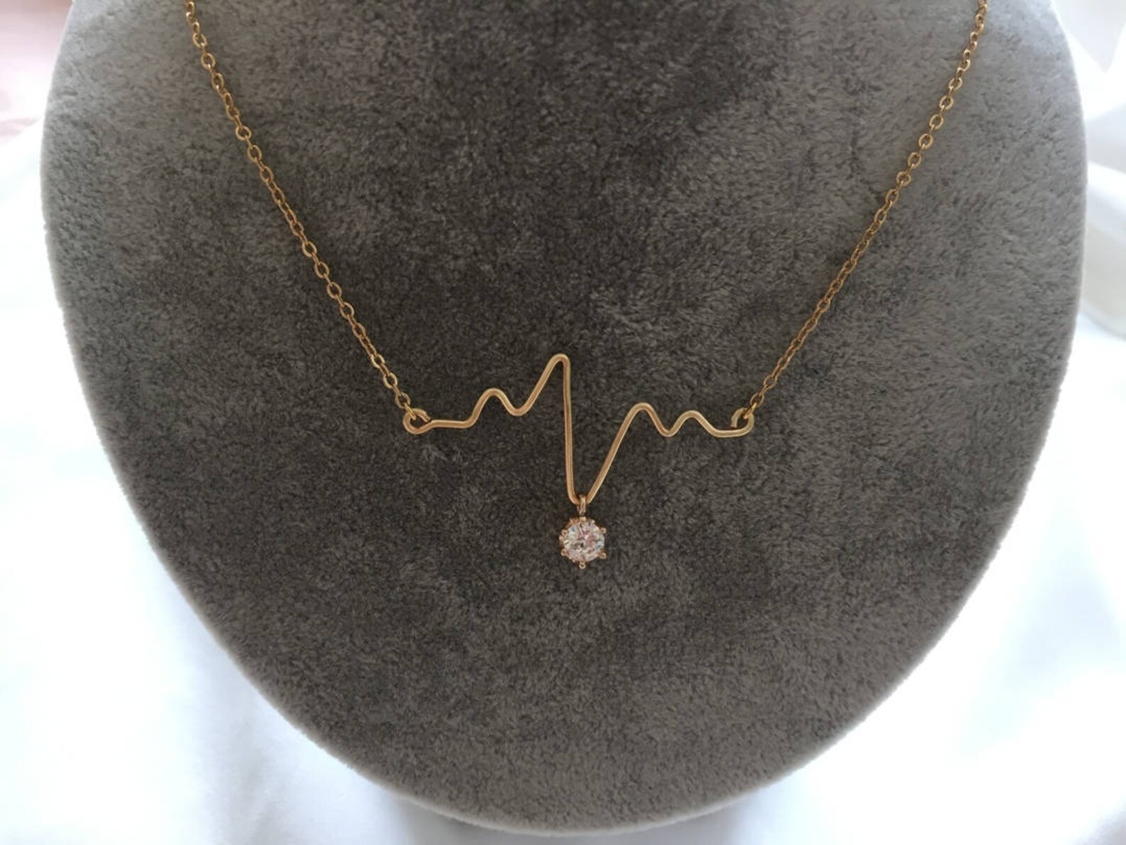 Heart Beat Necklace Electrocardiogram EKG Rhythm Necklace | Etsy