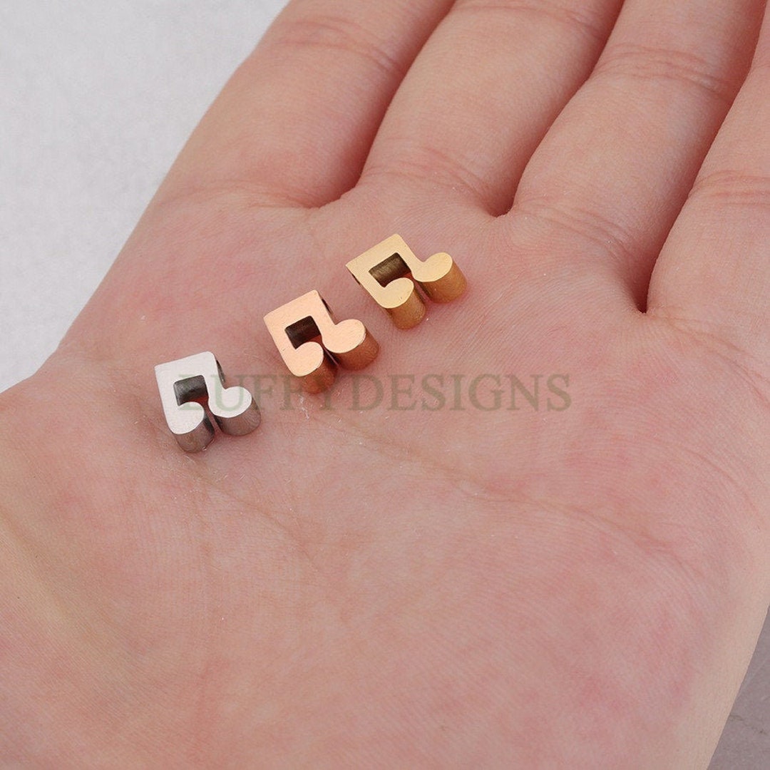 10pcs Music Note Charm, Gold Music Note Beads, Cleff Charm, Musical ...