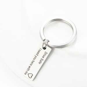Personalized Keychain, Engraved Stainless Steel Keyring, Quote Keychain ...