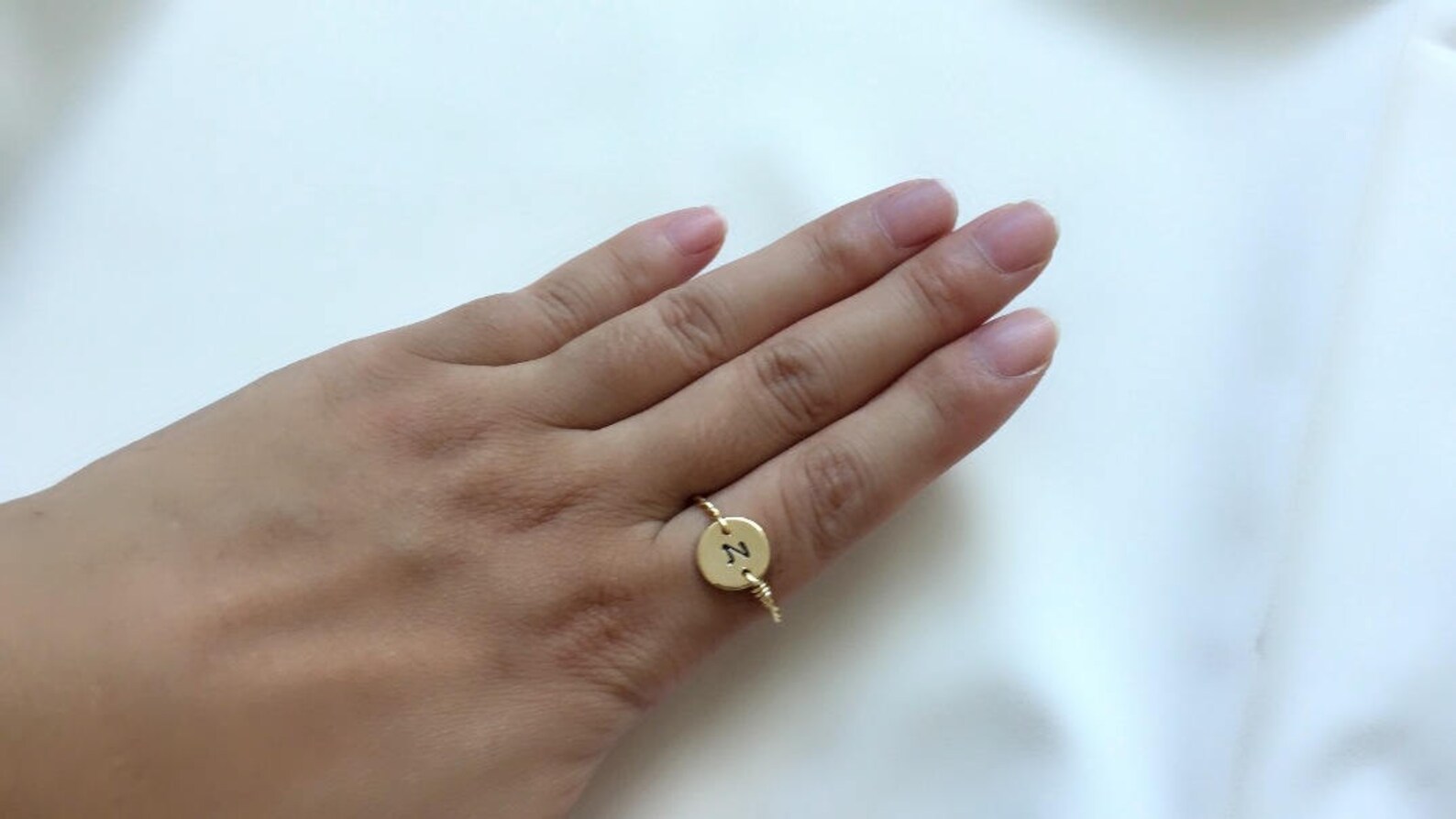 Custom Initial Ring Gold Initial Jewelry Gold Ring Name | Etsy