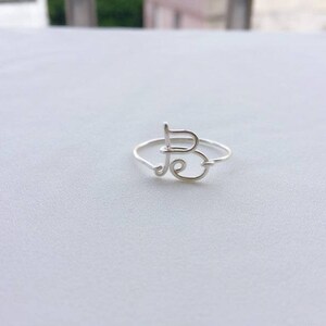 Custom Initial Ring, Gold Initial Jewelry, Silver Letter B Ring, Name ...