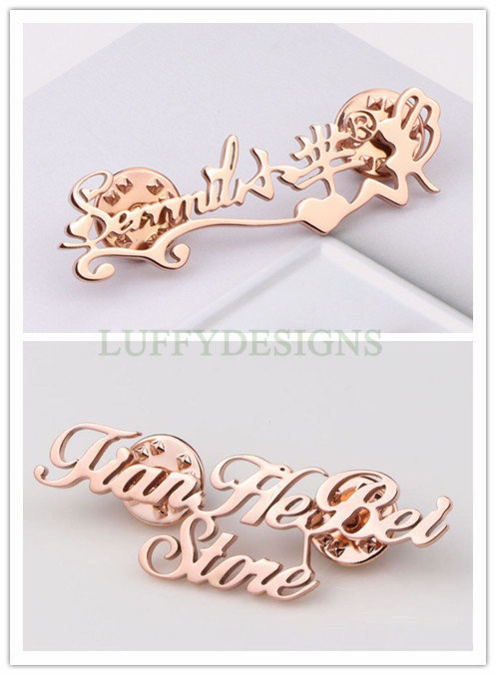 Personalized Name Jewelry Custom Name Brooch Gold Name | Etsy