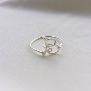 Custom Initial Ring, Gold Initial Jewelry, Silver Letter B Ring, Name ...