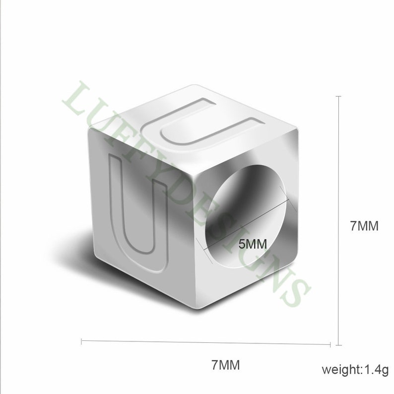 Cube Letter Charms 7mm Uppercase Alphabet Charm Gold Letter - Etsy