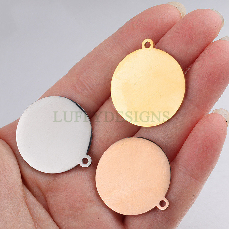 10pc Round Disc Tags 10-25mm Mirror Polished Round Pendant | Etsy