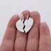 5pcs Split Broken Heart Charms 12.5x20mm, Divided Love Charm, Gold ...