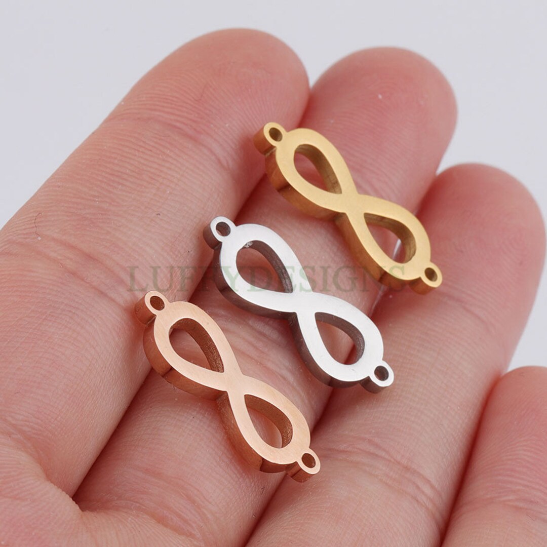 10pcs Infinity Charm With 2 Loops, Infinity Pendant 21x7mm, Infinity ...