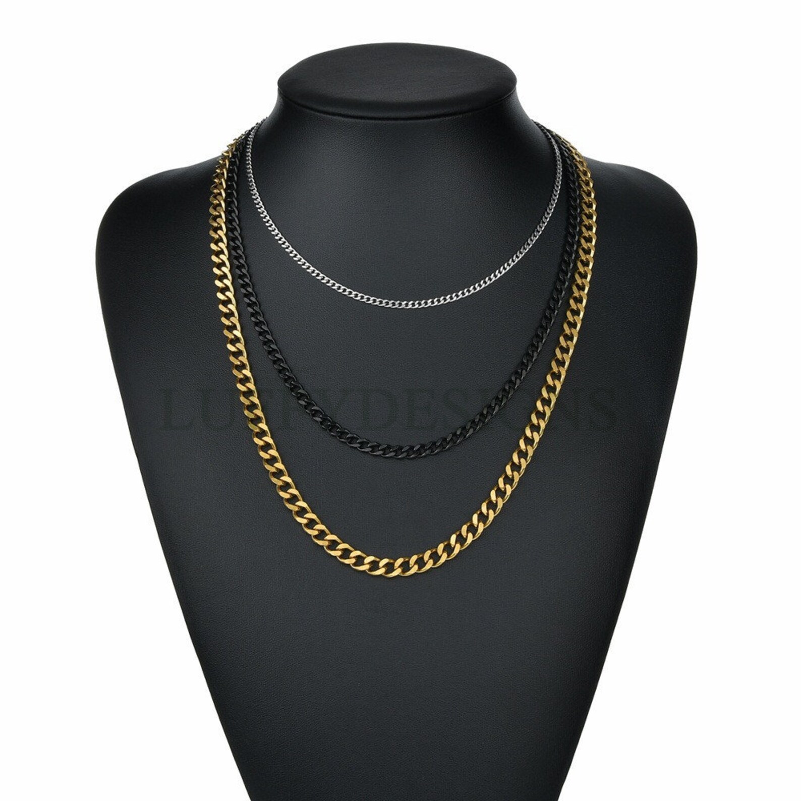 5pcs Gold Cuban Link Chain Necklace Miami Cuban Curb Links - Etsy