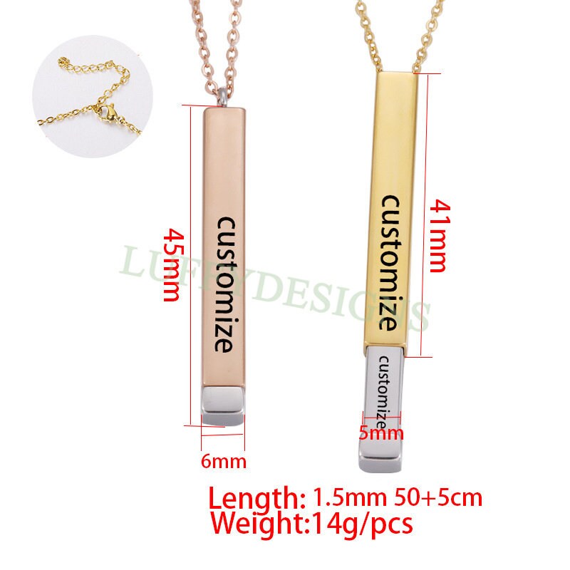 Hidden Message Necklace, 3d Secret Message Necklace, Personalized ...
