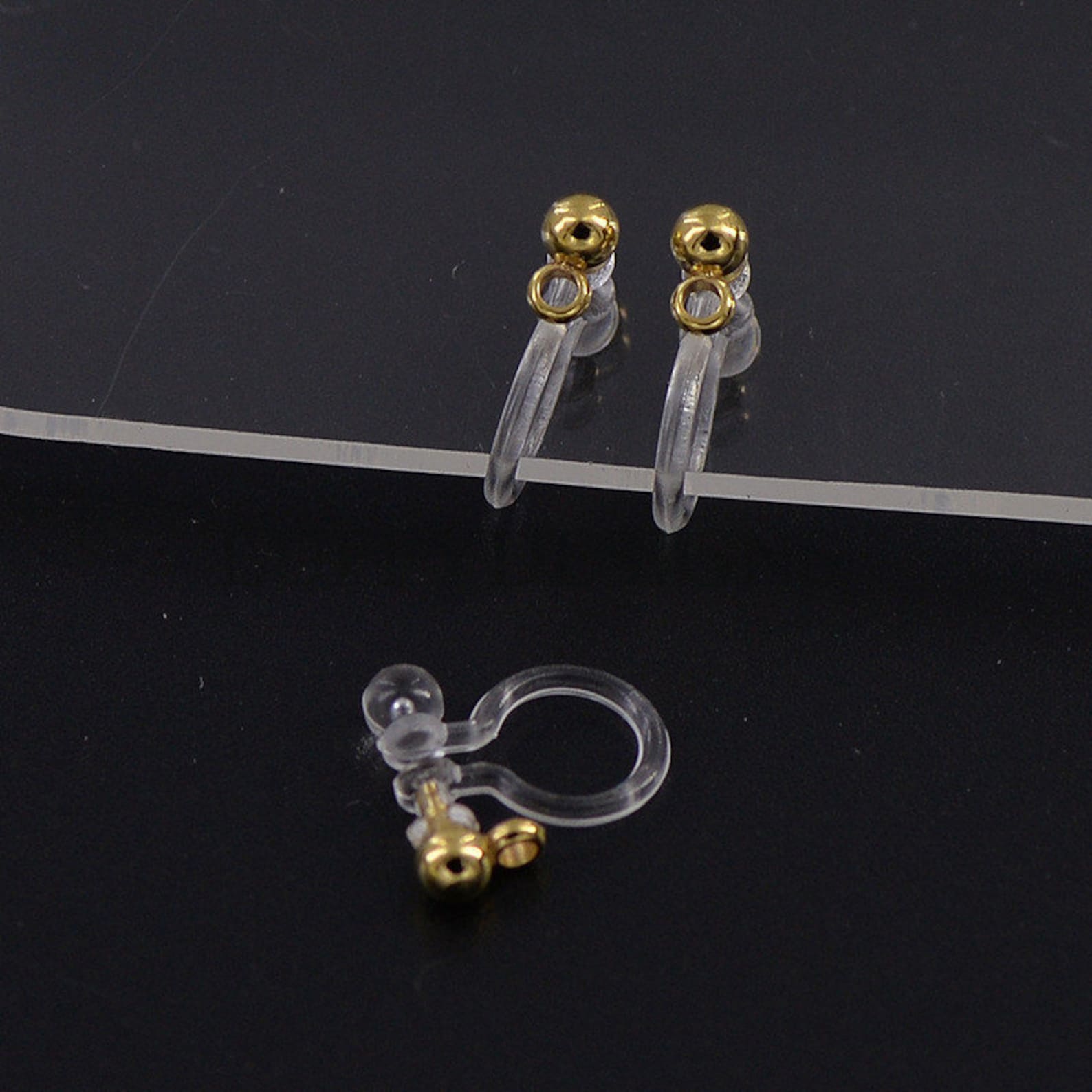 20pcs Invisible Clip on Earring Converter, Resin Earring Clip, No ...