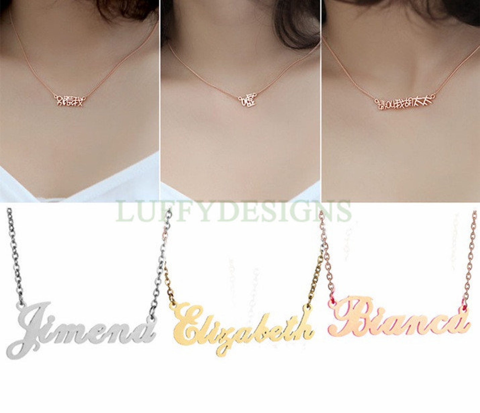 Personalized Name Jewelry, Custom Name Necklace, Custom Word Gifts ...
