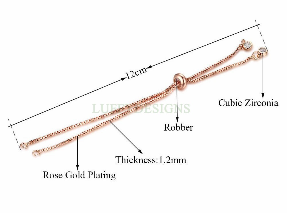5pcs Half Finished Slide Bracelet Sliding Adjustable | Etsy
