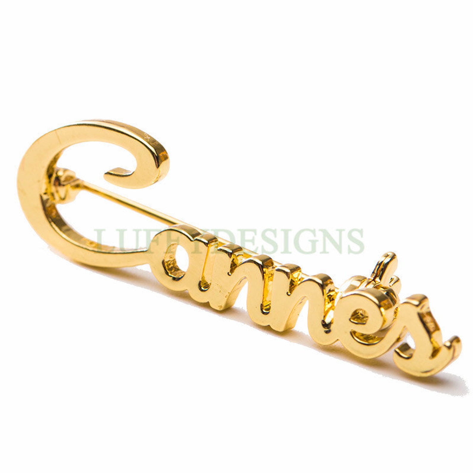 Personalized Name Jewelry Custom Name Brooch Gold Name | Etsy