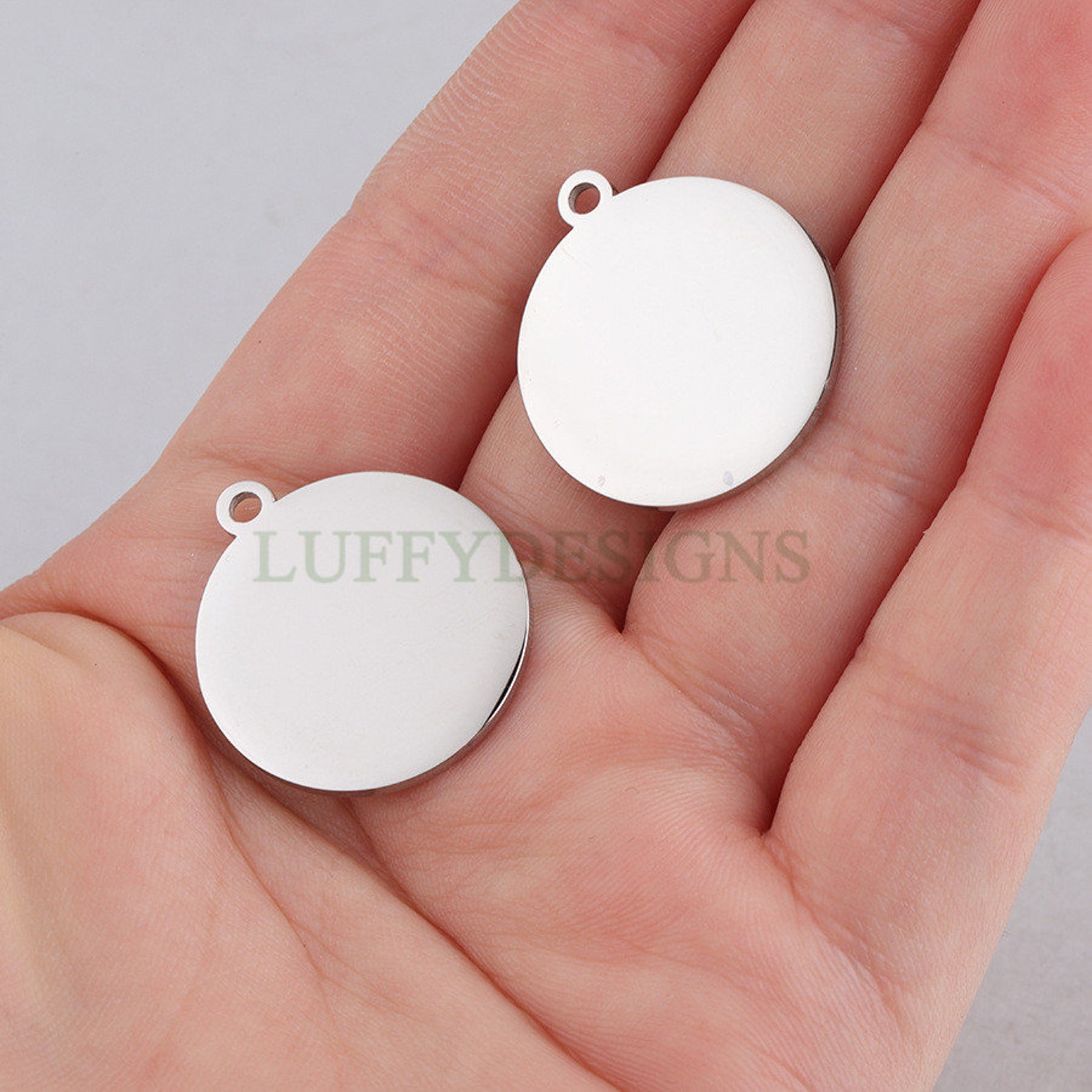 10pc Round Disc Tags 10-25mm Mirror Polished Round Pendant | Etsy