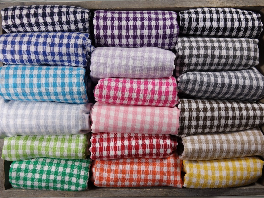 Check Fabric, Fabric With Checks 5 Mm, Checked Cotton Fabric, Large ...