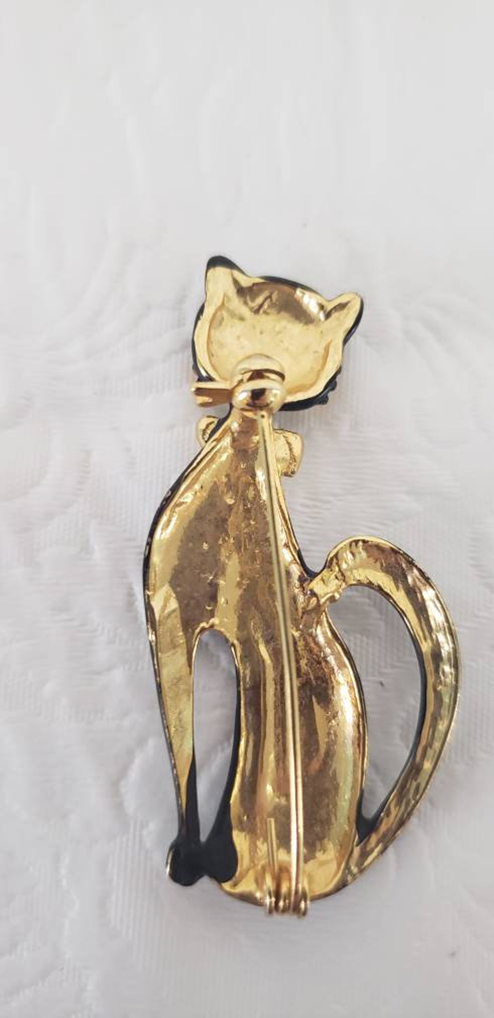 Vintage Black Cat Brooch Black Cat Cat Jewelry Cat Brooch Etsy