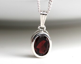 Garnet jewelry | Etsy