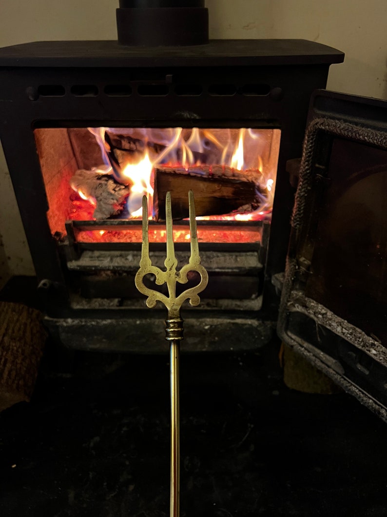 Vintage Brass Toasting Fork English Brass Green Man Hanging Fork ...
