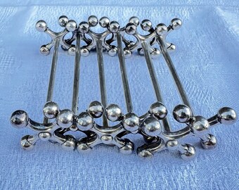 Antique Set of 6 Silver plate Knife Rests - Etsy