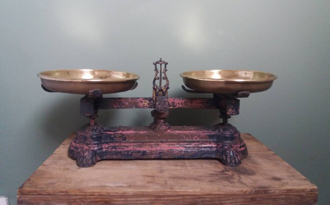 Antique German Scales Cast Iron and Brass Plates Shop Scales in ...