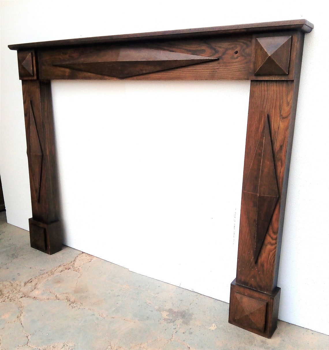 Old Oak Fireplace Frame With 15cm X 15cm Delft Majolica - Etsy