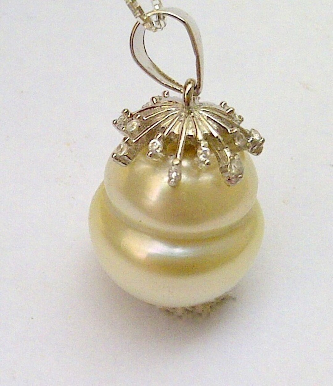 South Sea Champagne Pearl. Real Pearl. Pearl Pendant. Wedding. - Etsy