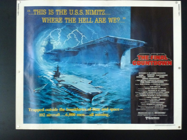 Original Movie Poster "the FINAL Countdown", 1980, Rolled, Very Fine ...