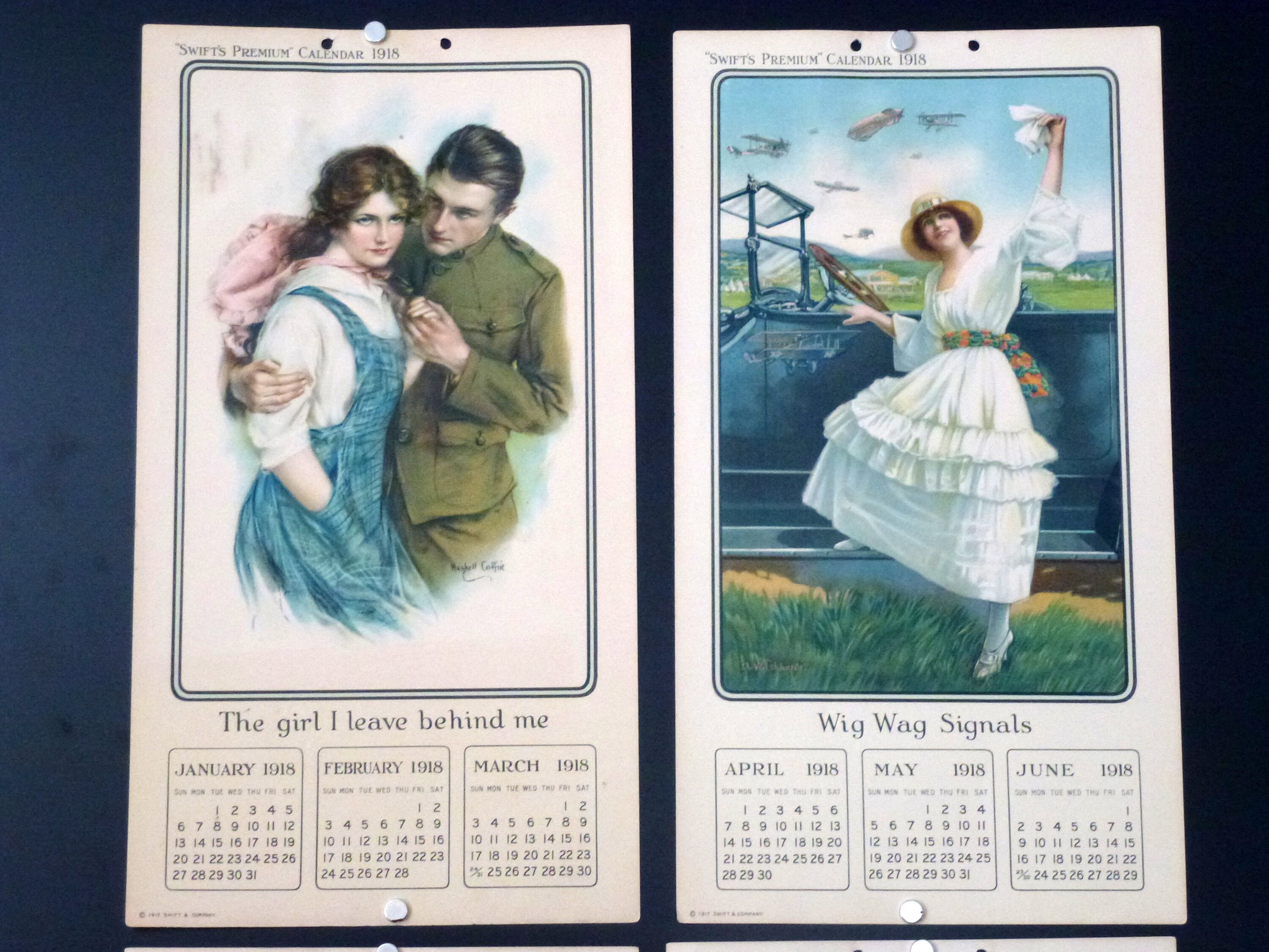 Clearance Item, Rare, Original World War I 1918 Calendar by Swift ...