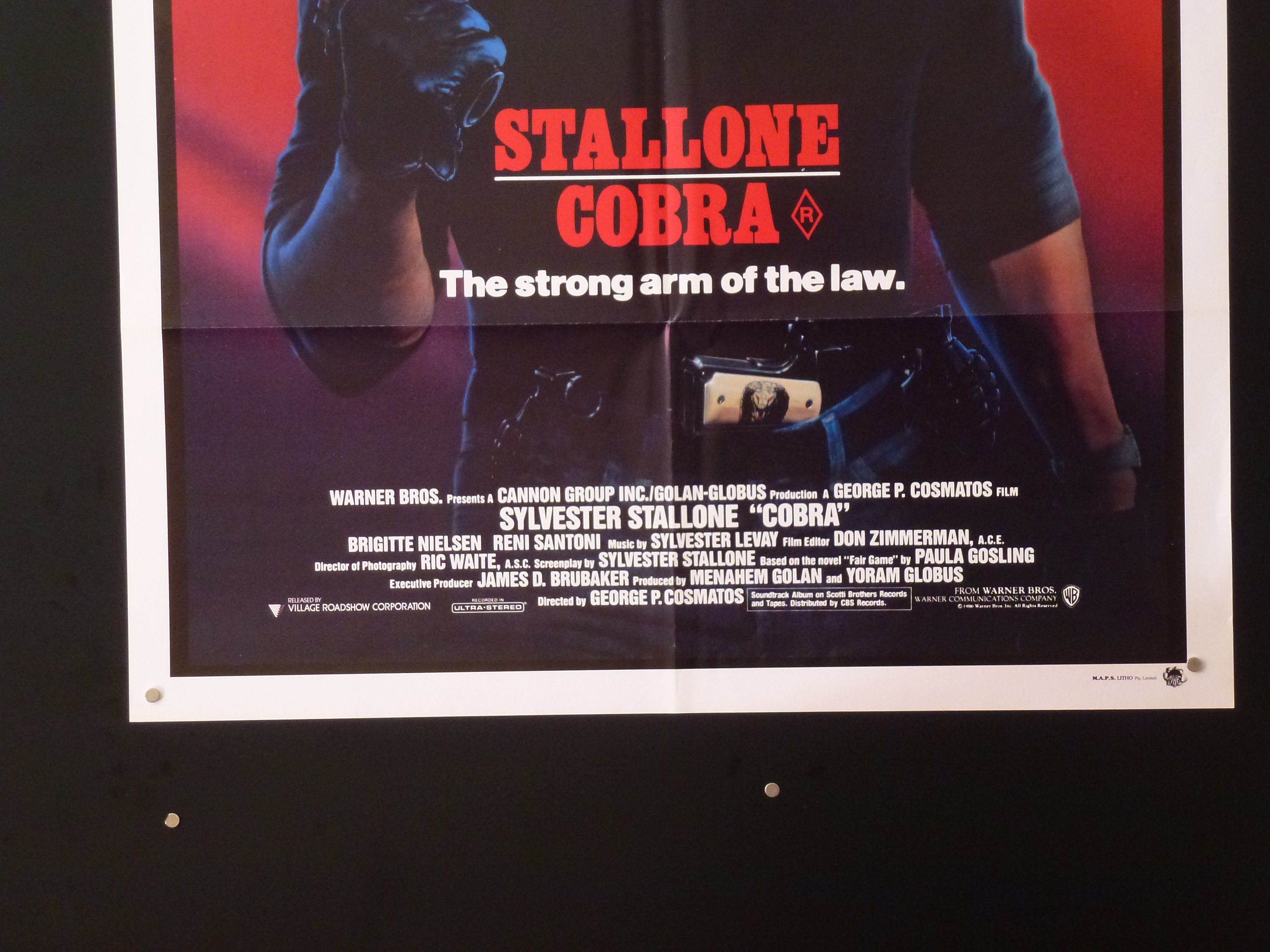 Original Australian Movie Poster "cobra - Crime is a Disease, Meet the ...