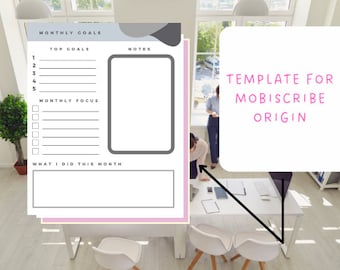 Monthly Goals Planner Page Classic half Size 8.5 X 5.5 - Etsy