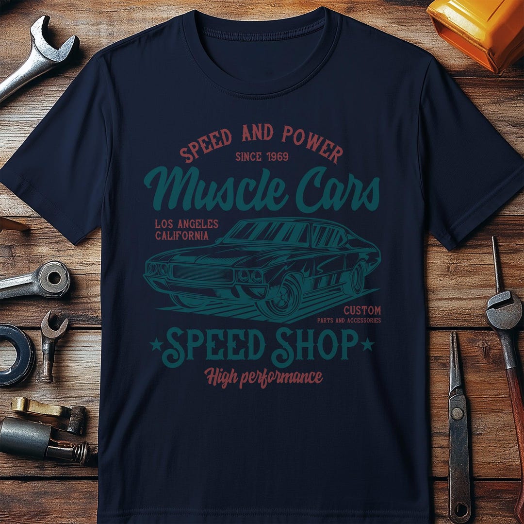 Muscle Car Speed Shop T-shirt Petrol Head & Motor Fan T-shirts - Etsy