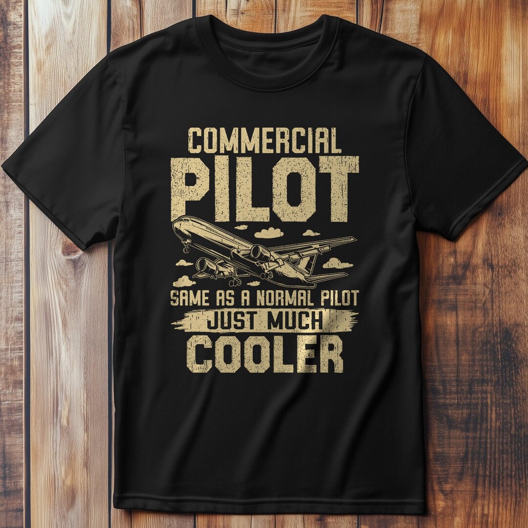 Commercial Pilot: T-shirt Pilots Planes Drones & Aircraft T Shirts - Etsy