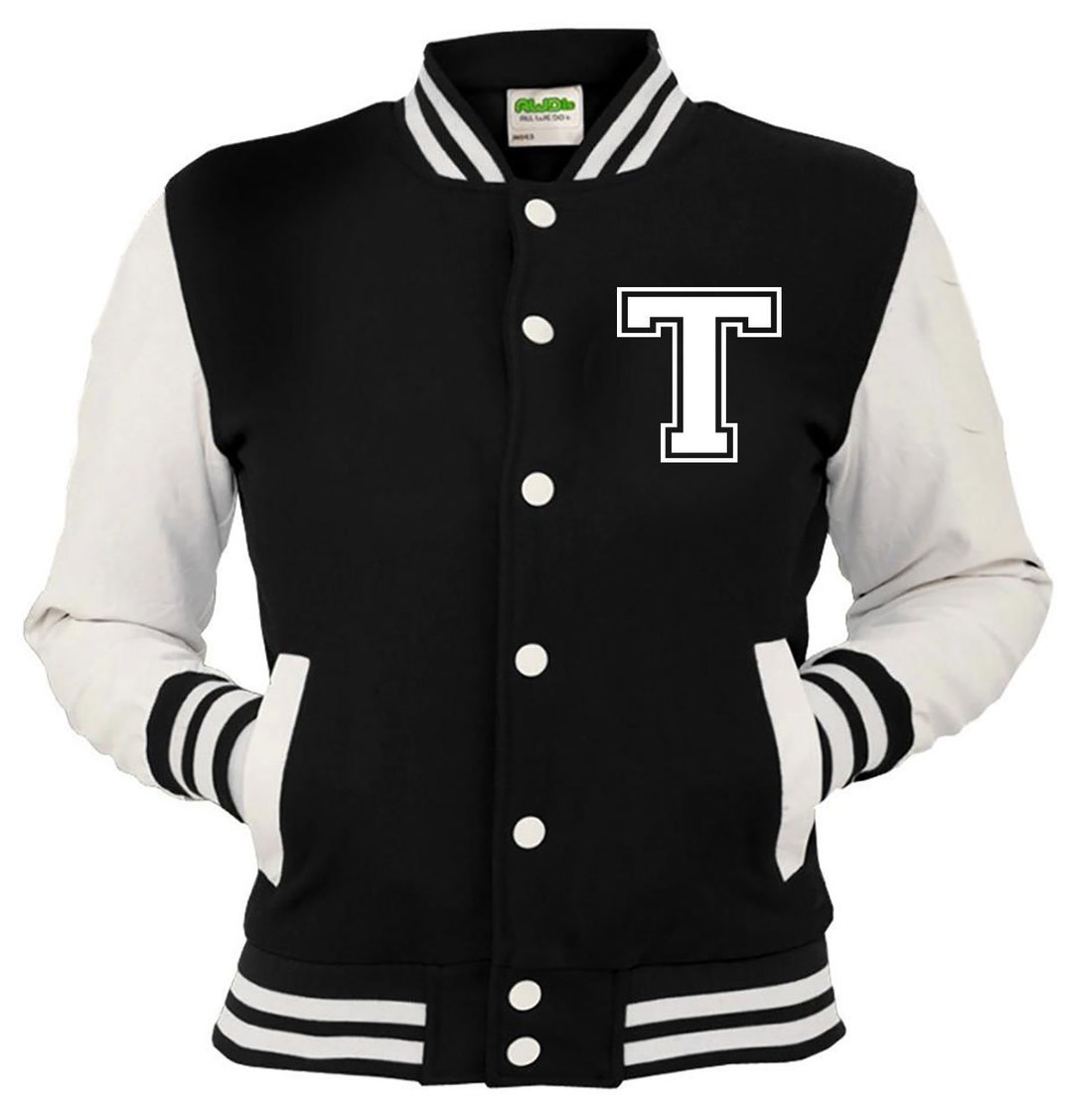 Kids & Adults Personalized Printed Varsity Baseball Jacket Left Breast ...