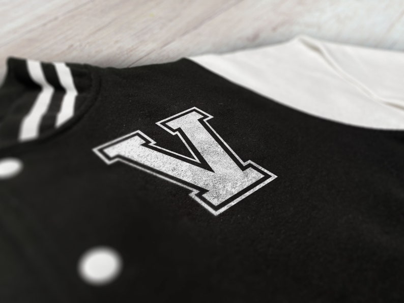 Kids & Adults Personalized Printed Varsity Baseball Jacket Left Breast ...