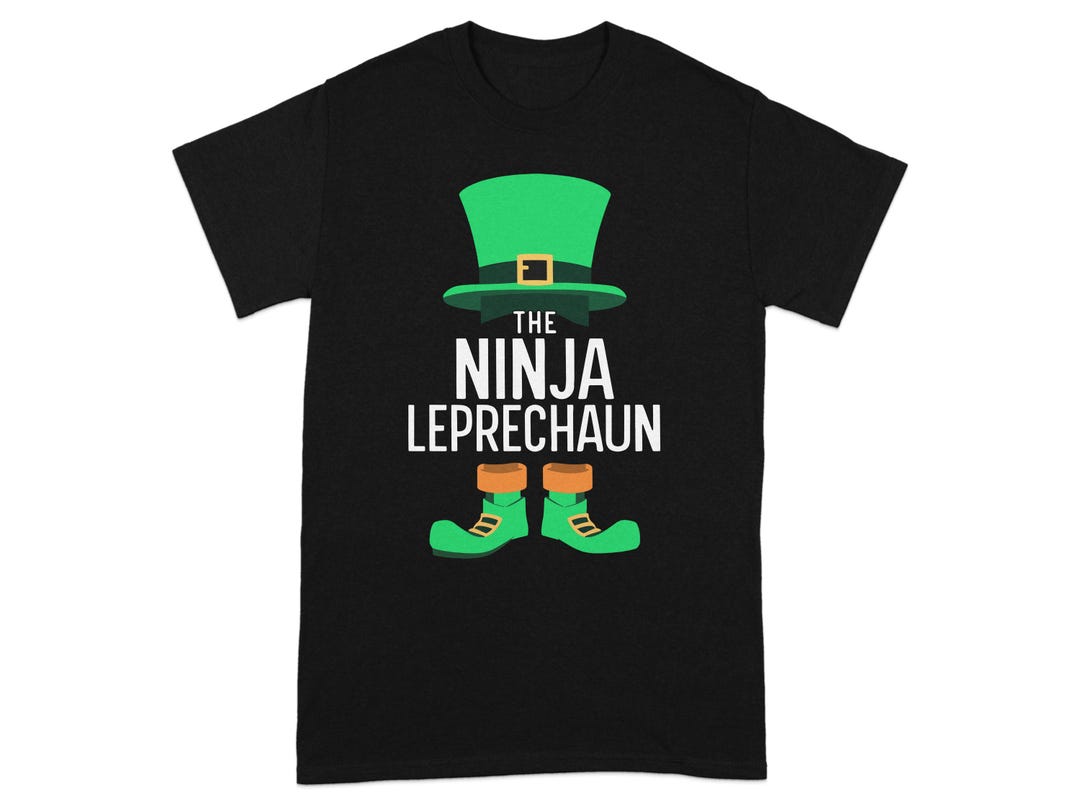 St Patricks Day Leprechaun Hat and Shoes Graphic T-shirt, Lucky Irish ...