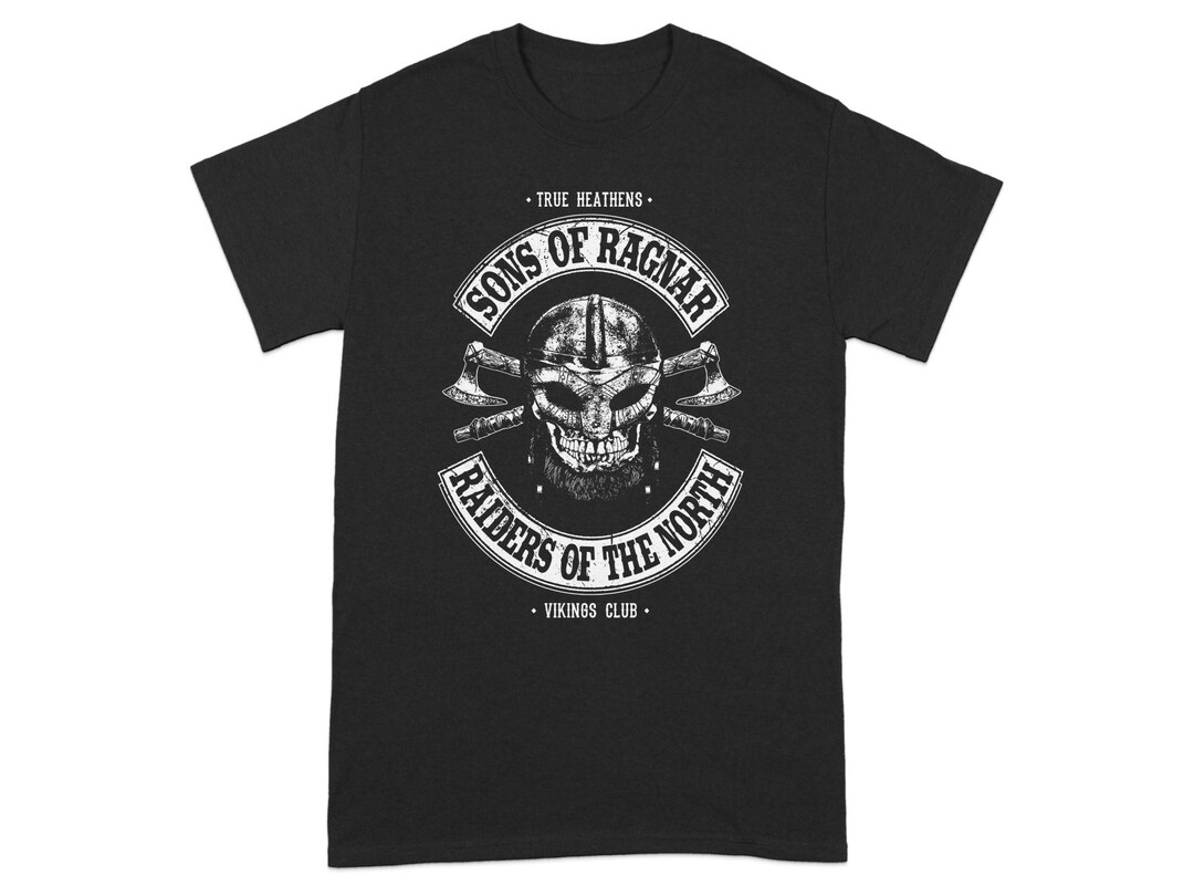 Viking Clan Skull T-shirt Sons of Ragnar Raiders of the North True ...